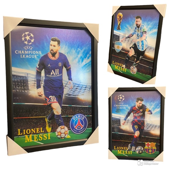 Art | New Lionel Messi Soccer Framed 3d Lenticular Poster Picture | Poshmark